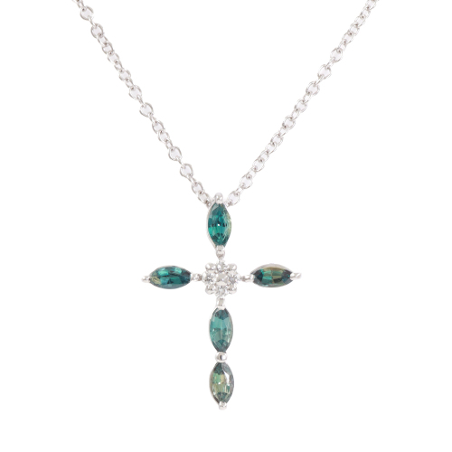 0.83ct Alexandrite Cross Pendant