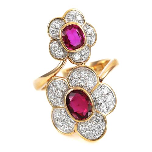 1.16ct Ruby & Diamond Flora Ring