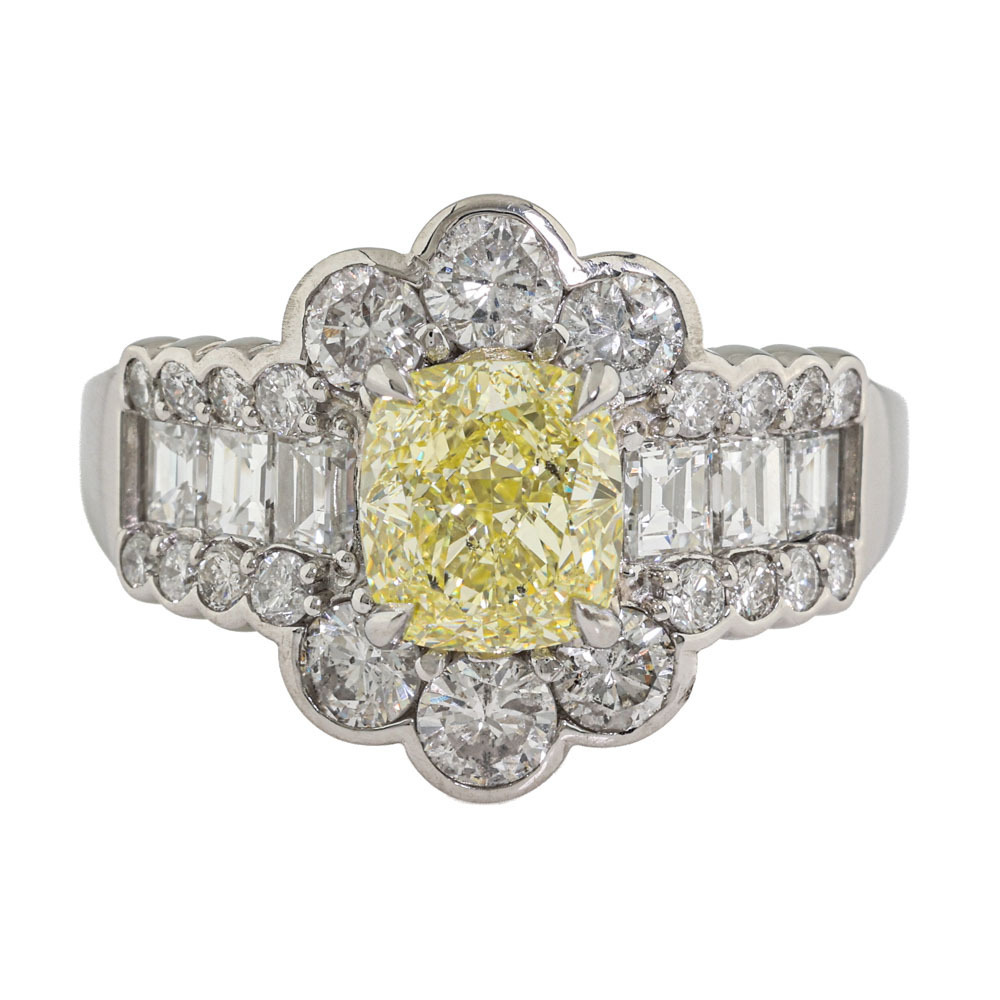 1.52ct Fancy Yellow Diamond Ring GIA SI2